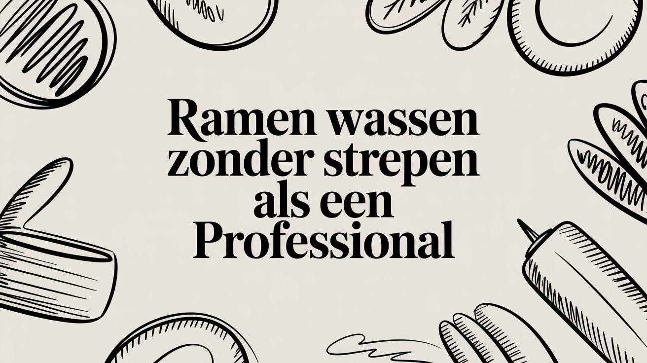 Ramen wassen zonder strepen als een professional